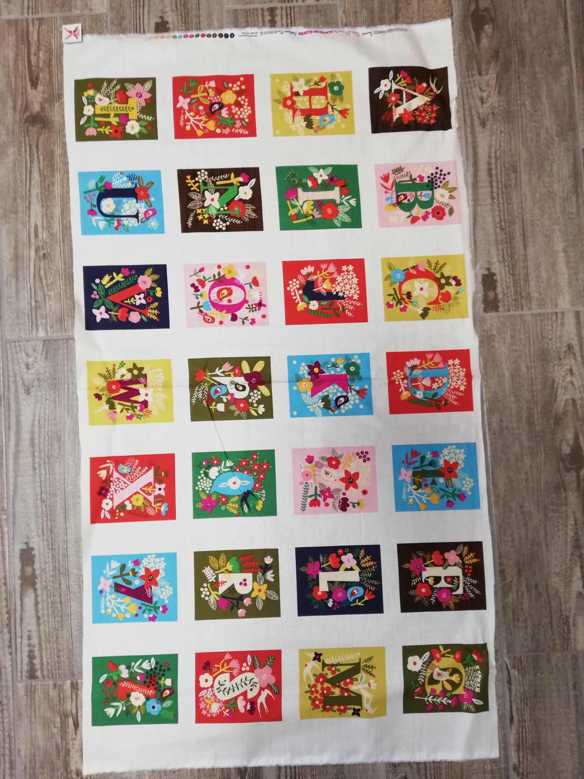 Nutex Panel: ABC Petite Fleurs – Bits & Bobs Arts & Crafts